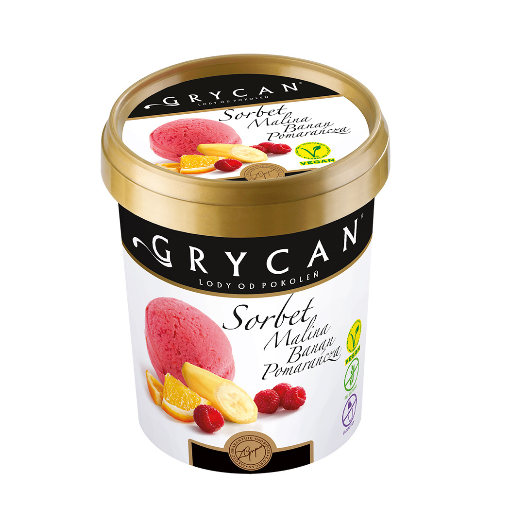 grycanonline > Lody GRYCAN Sorbet Malina Banan Pomarańcza 500ml ...